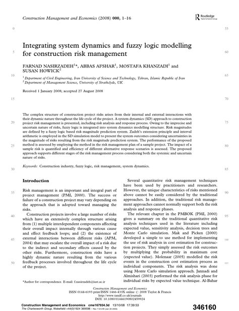 Pdf Integrating System Dynamics And Fuzzy Logic Modelling For