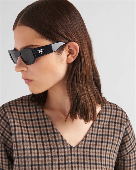 Slate Gray Lenses Sunglasses With Prada Logo Prada