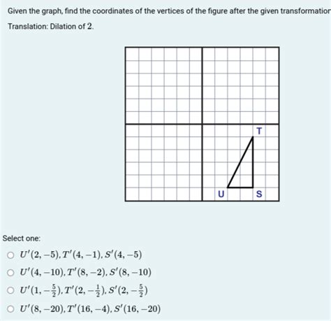 Given The Graph Find The Coordinates Of The Vertices Of The Figure After
