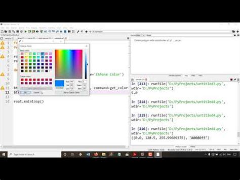 Tkinter Color Chooser YouTube