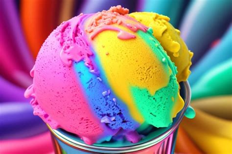 Premium AI Image Background Of Colorful Creamy Icecream K Hdr Hyper Realistic Masterpiece