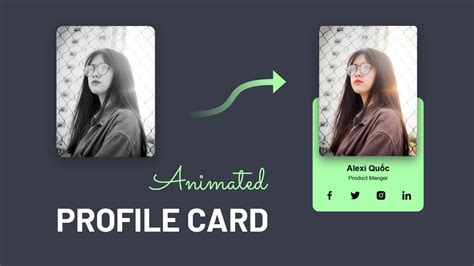 Create An Animated And Simple Profile Card With Html And Css Youtube