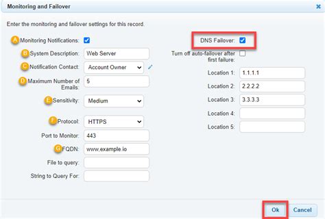 Configure Dns Failover With A Template