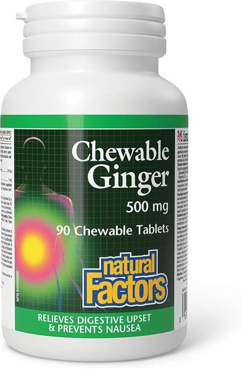 Natural Factors Chewable Ginger 500mg 90 Ct Health