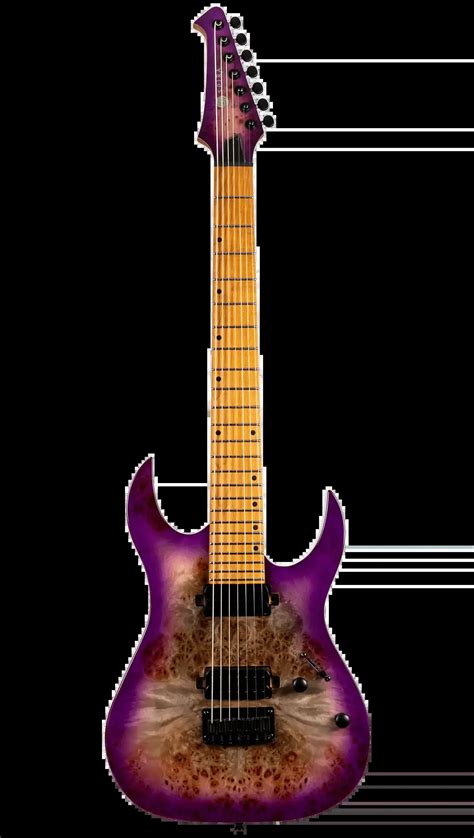 Spira Guitars S 457 Tpp 7 String Spalted Poplar Top Electric Guitar Mn