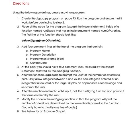 Solved Directions Using The Following Guidelines Create A