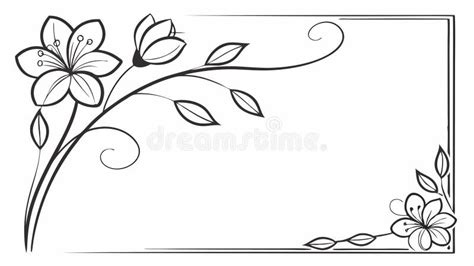 Decorative Corner Design With Floral Elements Ornamental Border Vector