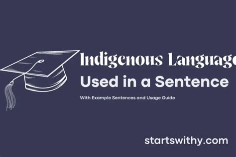 Indigenous Language In A Sentence Examples 21 Ways To Use Indigenous Language