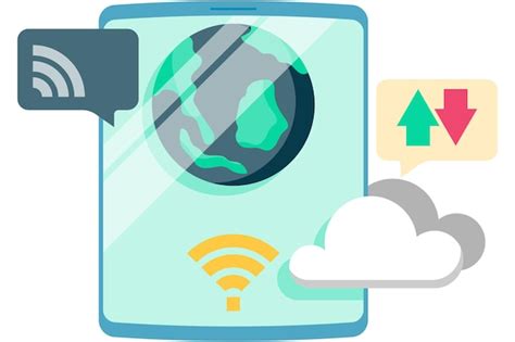 Premium Vector Internet And Data Transfer Using Cellular Networks