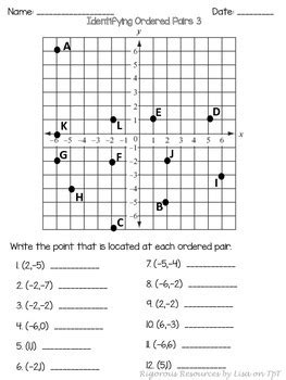 Ordered Pairs Practice By Rigorous Resources By Lisa TPT