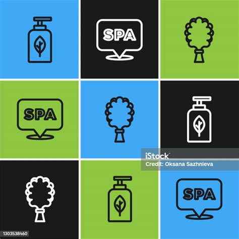 세트 라인 에센셜 오일 병 사우나 빗자루 와 스파 살롱 아이콘 벡터 0명에 대한 스톡 벡터 아트 및 기타 이미지 0명 건강 진단 건강관리와 의술 Istock