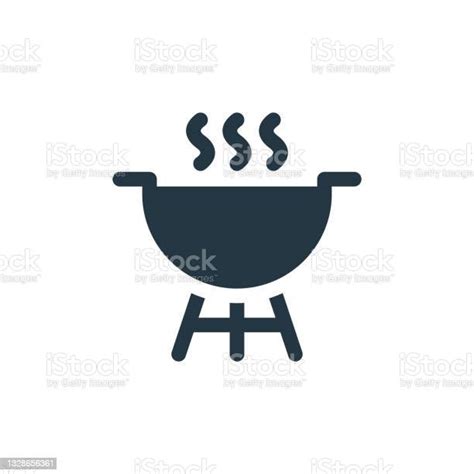 바베큐 아이콘 웹 사이트 디자인 및 모바일 앱 개발 인쇄를위한 글리프 바베큐 아이콘 흰색 배경에 고립 된 노동 절일 컬렉션에서 바베큐 아이콘 고기에 대한 스톡 벡터 아트 및
