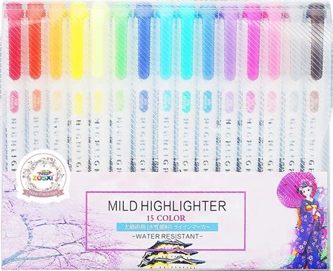 Buy Zosxi Highlighters Double Ended Mild 18 Color Highlighters