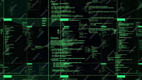 Premium Photo Futuristic Hitech Graphic Interface With Digital Code And Data Animation