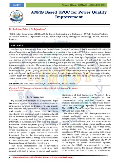 pdf anfis based upqc for power quality improvement