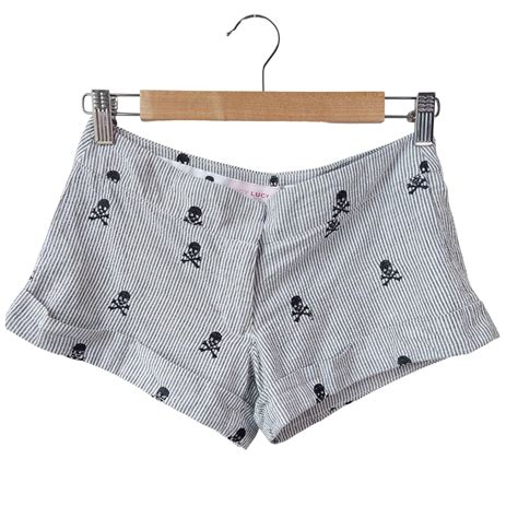 Lucy Love Seersucker Short Shorts For Women Mercari