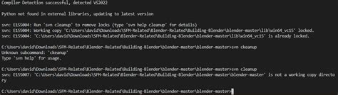 SVN Error When Trying To Build Blender Building Blender Developer Forum