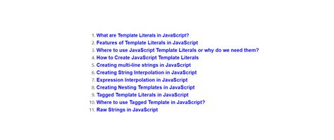 Javascript Template Literals With Examples Dot Net Tutorials