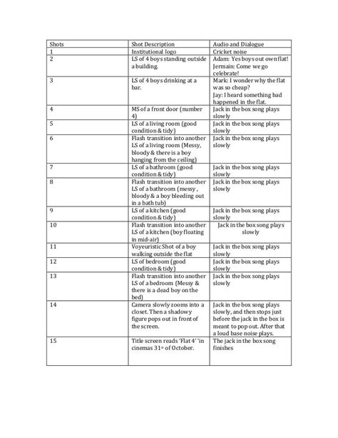 2 Column Shooting Script Jjd