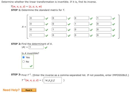 solved determine whether the linear transformation is