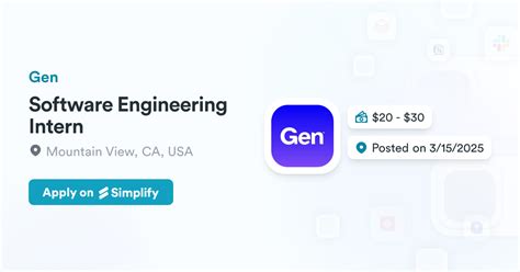 Software Engineering Intern Gen Simplify Jobs