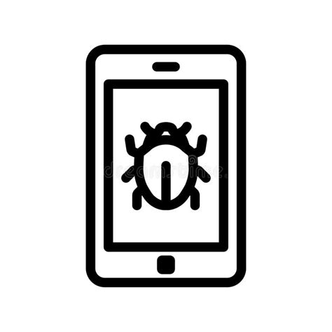 mobile bug icon stock illustration illustration of repair 365646960