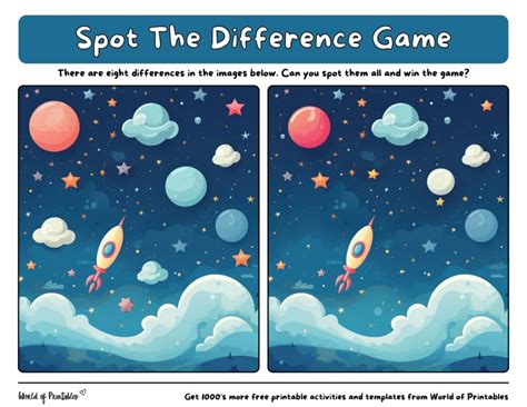 Easy Spot The Difference Games World Of Printables