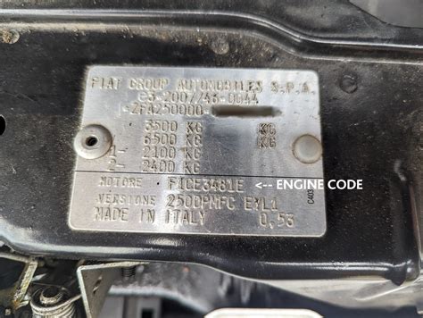 How To Find Your Fiat Motorhome Engine Number Car Service Packs
