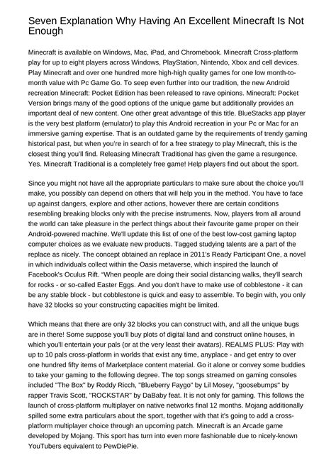 Five Reasons Why Having An Excellent Minecraft Isnt Enoughsemin Pdf Pdf