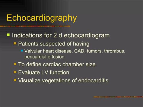 Echocardiography Ppt
