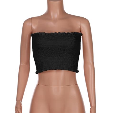 Strapless Elastic Tube Tops Camisole Super Tees