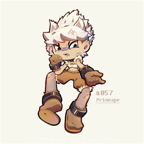 Chiuanzhang Primeape Creatures Company Game Freak Nintendo Pokemon Girl Anger Vein