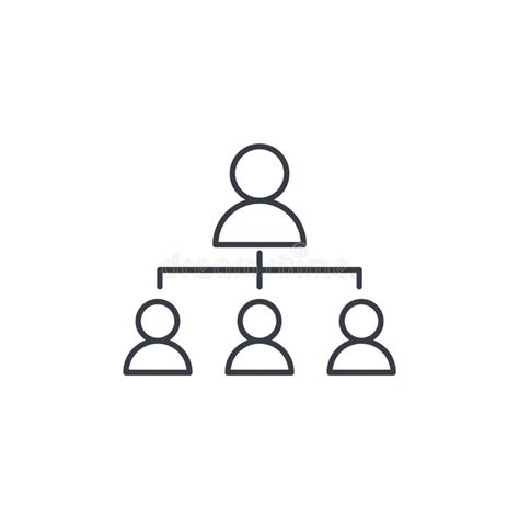 Hierarchy Illustration Thin Line Icon Linear Vector Symbol Stock Vector Illustration Of