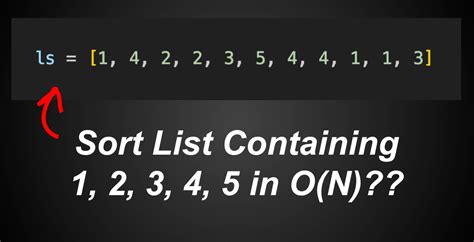 [interview Qn] Sorting A List Containing Only 1 2 3 4 5 By Liu