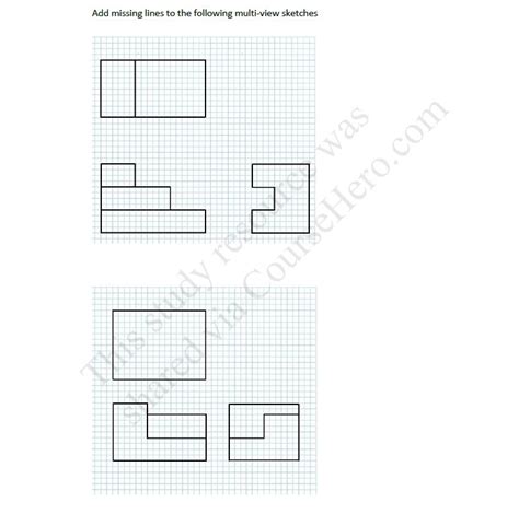 Solved Add Missing Lines To The Following Multi View