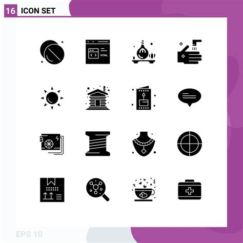 16 Universal Solid Glyph Signs Symbols Of Tab Faucet Development Bathroom Spa Editable Vector