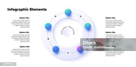 5단계 구가 있는 비즈니스 프로세스 차트 인포그래픽 라운드 워크플로 그래픽 요소 회사 순서도 프레젠테이션 슬라이드 아이소메트릭
