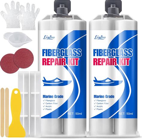 Marine Fiberglass Repair Kit 100ml Epoxy Resin Glue For Fiberglass