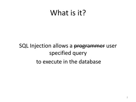 Sql Injection Attacks And Prevention Pptx