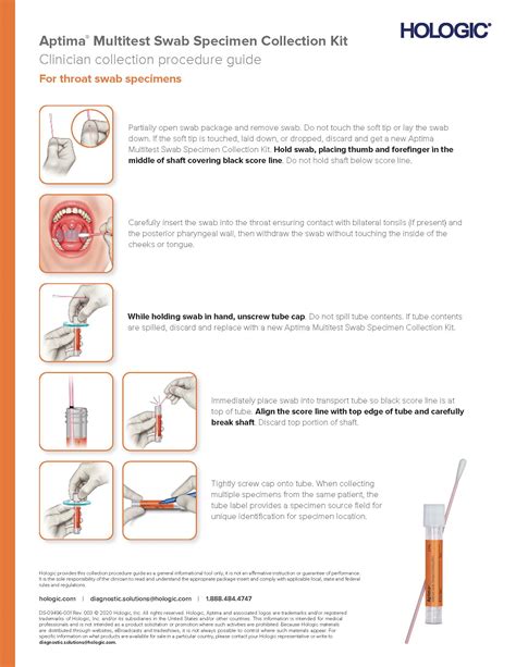 Hologic Aptima Unisex Swab Specimen Collection Kit Instructions At Will Mcguirk Blog