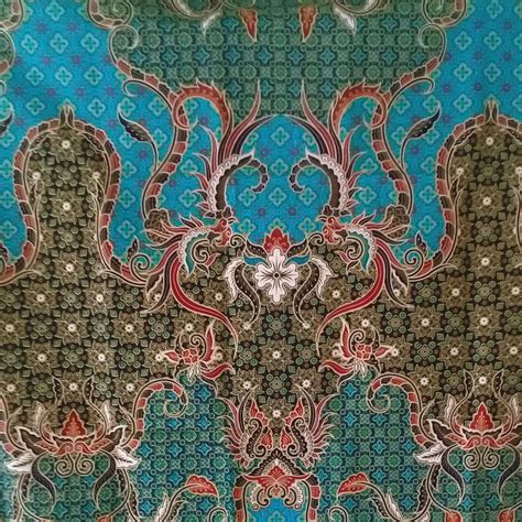 Flowers Green Thai Traditional Print Thai Batik Batik Sarong Fabriccotton 2 Yardstextile