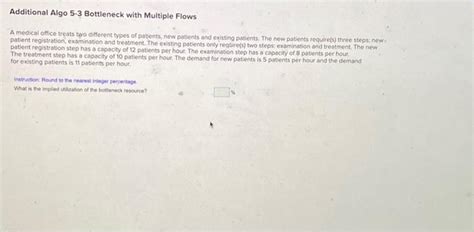 Solved Additional Algo 5 3 Bottleneck With Multiple Flows A
