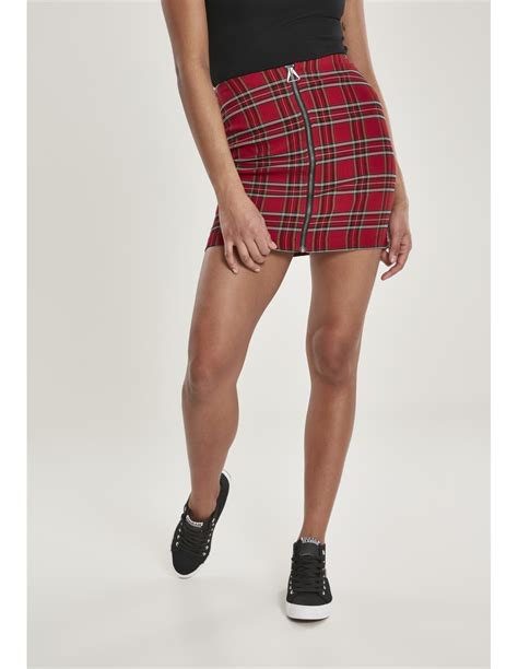 Talla S Minifalda Escocesa Roja