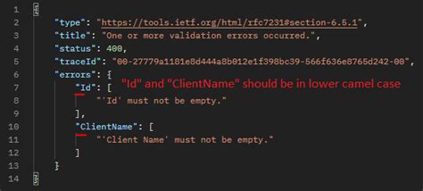 allow camel case property names when writing validationresults to asp