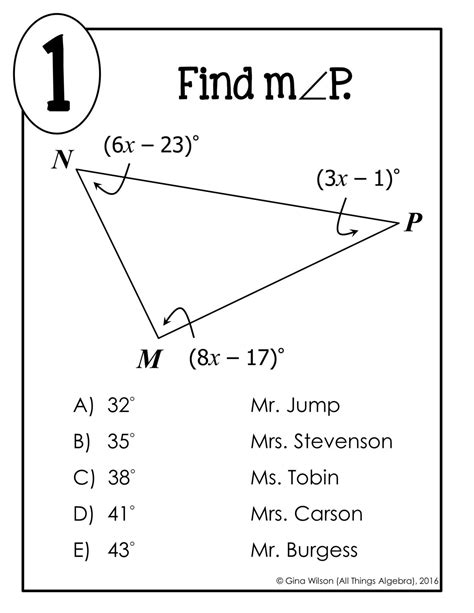 Angles Of Triangles Math Lib Activity All Things Algebra®