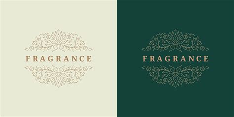 꽃 로고 엠블럼 디자인 템플릿 벡터 일러스트와 화환 미니멀 한 라인 아트 스타일 로고에 대한 스톡 벡터 아트 및 기타 이미지