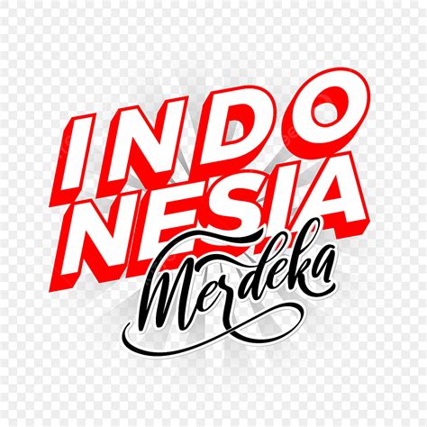 Diseño De Camiseta Tipografía Letras Indonesia Merdeka Png Elemento Png