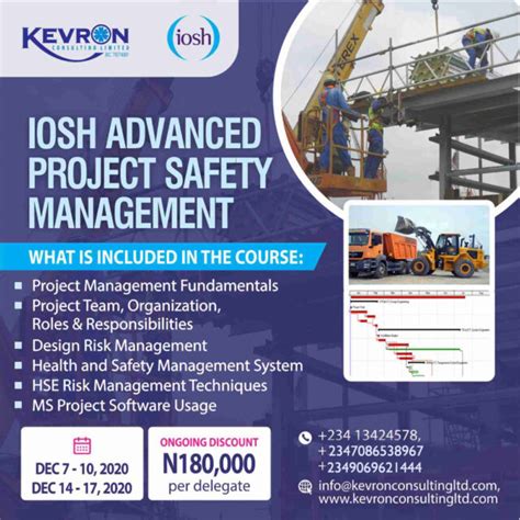 iosh advanced project safety management apsm course kevron group