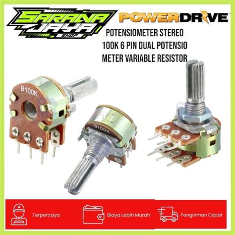 Jual Potensiometer Stereo 100k 6 Pin Dual Potensio Meter Variable Resistor Accessories Shopee