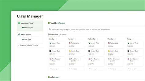 Notion For Teachers Templates Notion Notion Class Manager